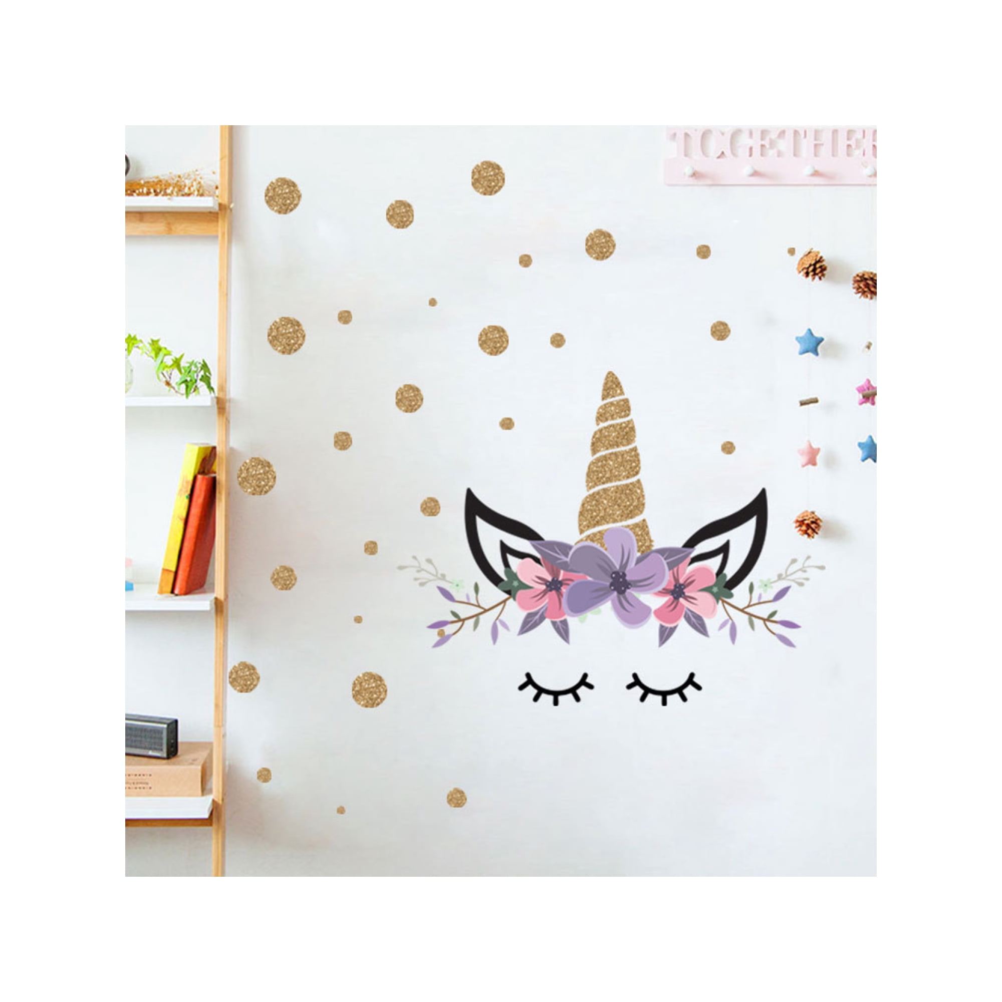 Click here for Pixnor 1 Set Of Dotted Wall Decals Unicorn Wall De... prices