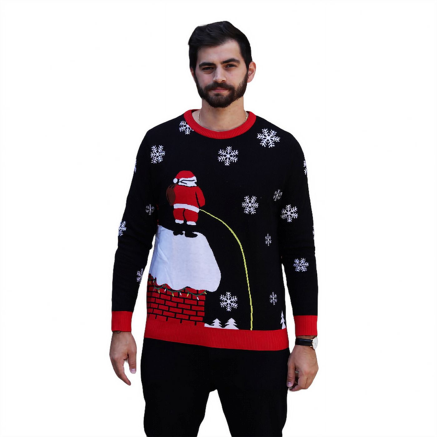 Click here for Ugly Christmas Wears Leaky Roof Funny Christmas Sw... prices