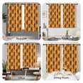 Bigfoot and Pixel Orange Pattern Blackout Curtains,Triple Weaved Fabric ...