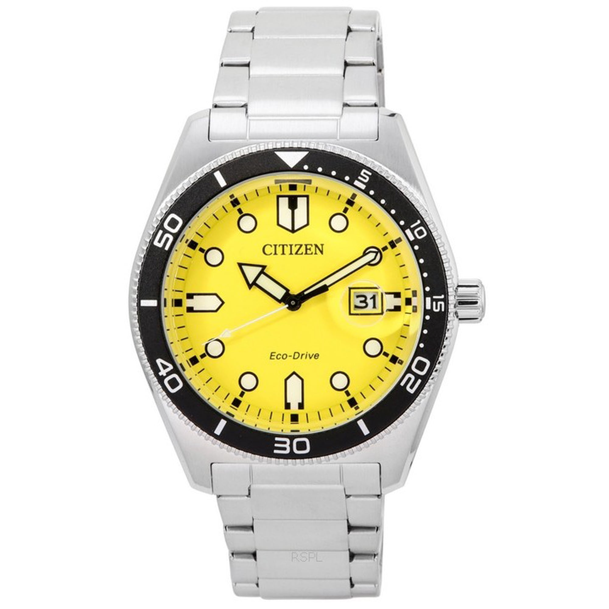 Click here for Citizen Sport Eco-Drive Stainless Steel Yellow Dia... prices