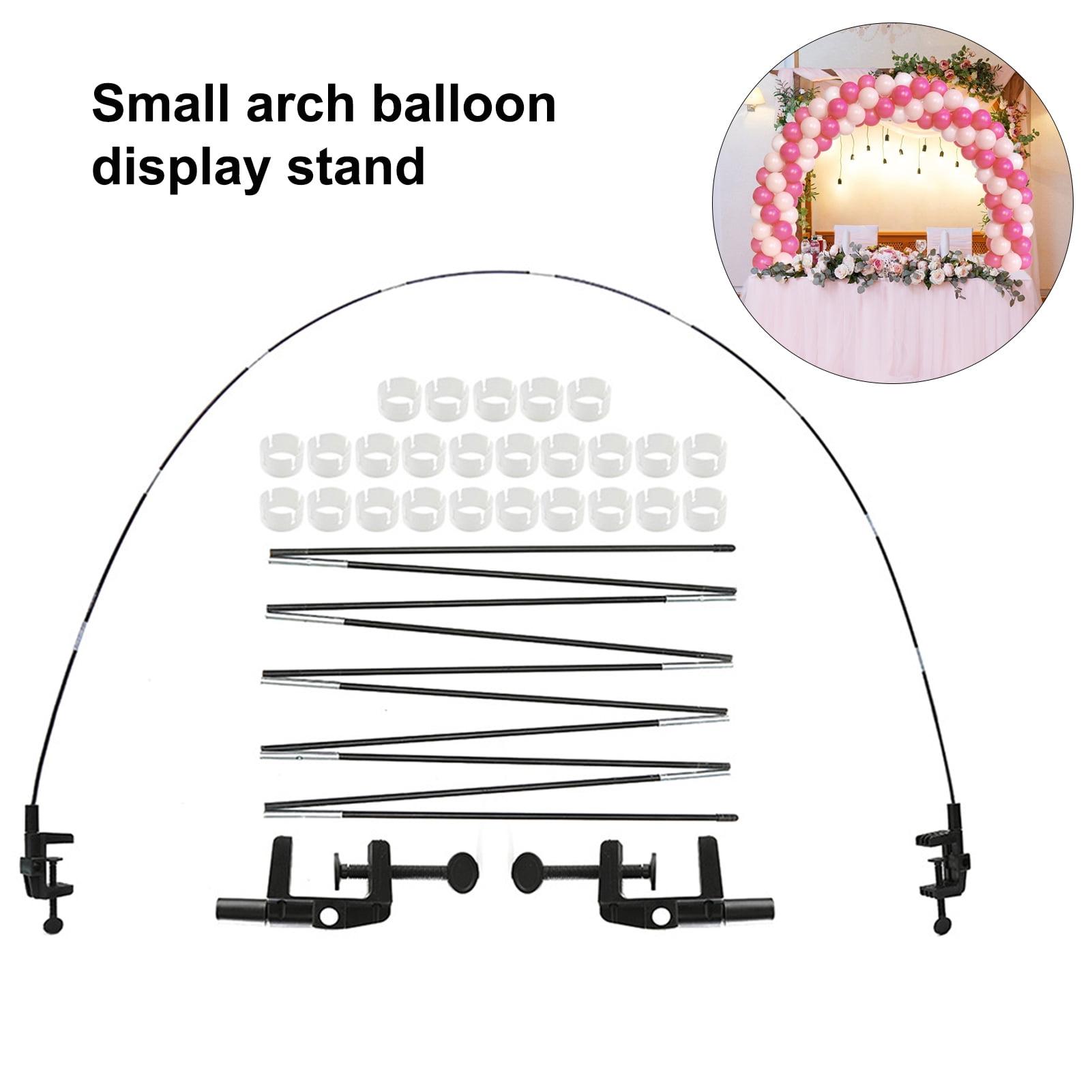 1 Set Table Balloon Arch Decorative Easy to Assemble Adjustable Wedding ...