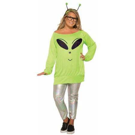 Spaced Out Alien Casual Adult Women's Plus Size 18-22 Costume Cosmic ...