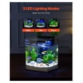2 Gallon Fish Tank Aquarium, Smart Self Cleaning Fishbowl with 3 Color ...