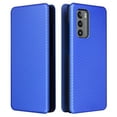 For LG Wing 5G Carbon Fiber Texture Horizontal Flip TPU + PC + PU ...