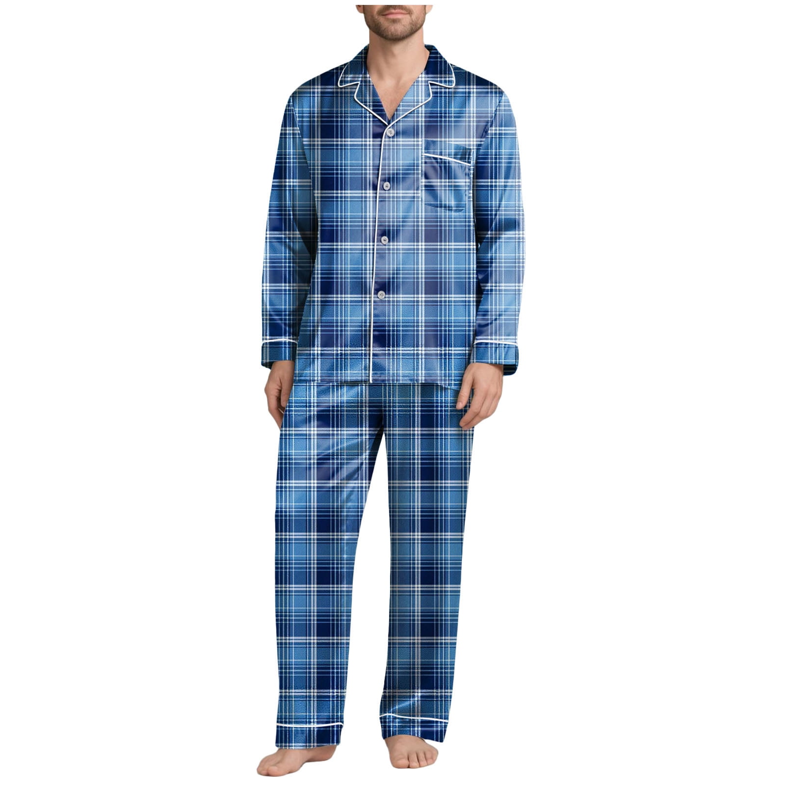 Click here for Ccpelsie Mens Button Down Pajamas Set Lightweight... prices
