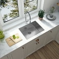 Sinber 23" x 18" x 9" Undermount Single Bowl Kitchen Sink with 18 Gauge ...