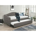 Coaster Sadie Modern Fabric Upholstered Twin Daybed with Trundle in ...