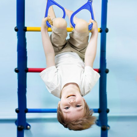 Comaie Children Trapeze Bar Pull Up Gym Rings Adjustable Plastic ...