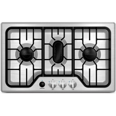 Magic Chef 24" Gas Cooktop with 4 Burners, Stainless Steel - Walmart.com