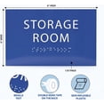 ADA CENTRAL SIGNS - 6" X4" Storage Room Sign - Tactile Graphics Grade 2 ...