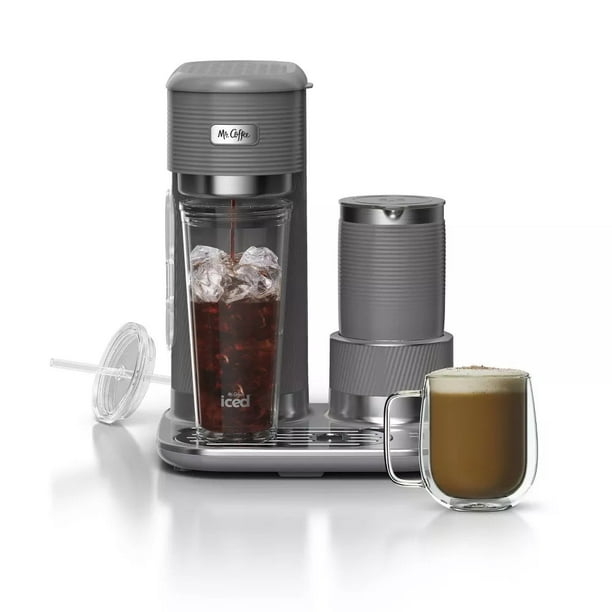 Mr. Coffee Latte Lux 4-en-1 Glacé et Chaud à Service Unique Cafetière ...