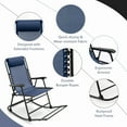 Gymax 2PCS Patio Folding Rocking Chair Outdoor Portable Lounge Rocker ...
