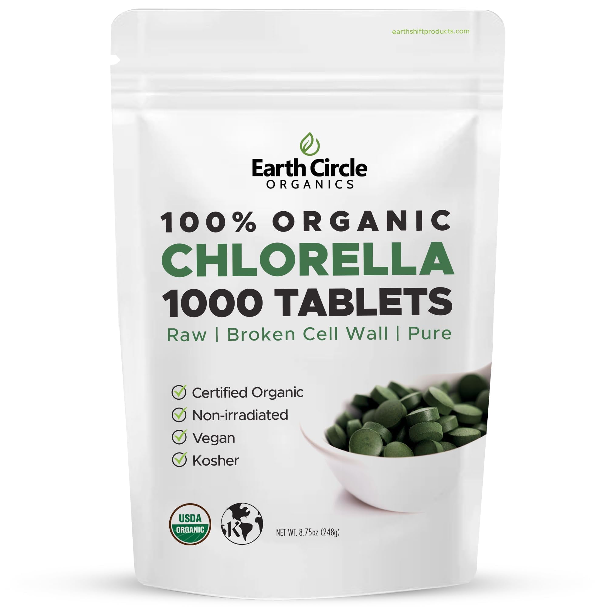 Tabletas de clorella Earth Circle Foods 1000 tabletas | Bodega Aurrera ...