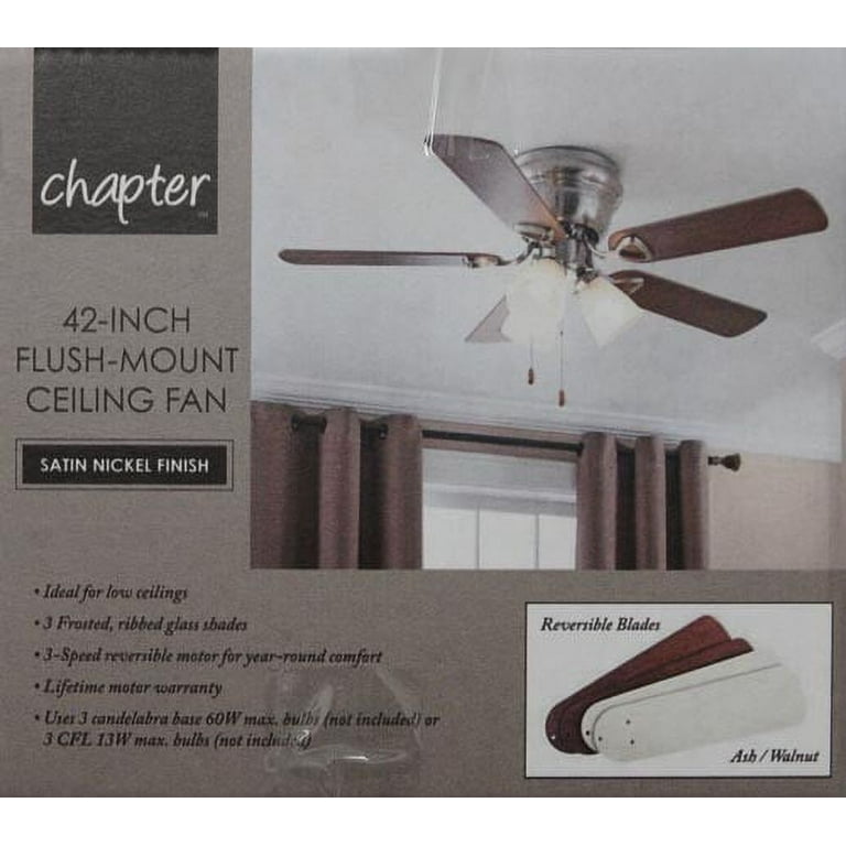 Chapter 52 Flush Mount Ceiling Fan | Shelly Lighting