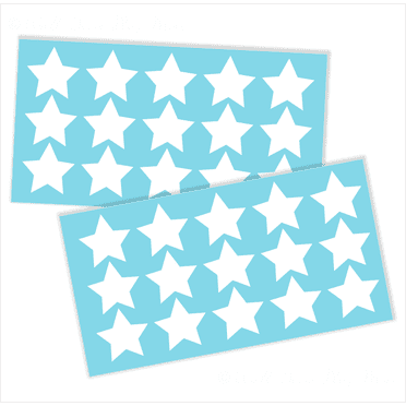 Star Vinyl Stickers for Home Decor 2-Inch Peel-N-Stick, Yellow, 30 ...