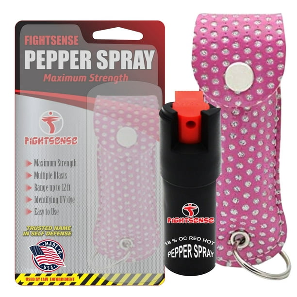 FIGHTSENSE Self Defense Pepper Spray - 1/2 oz Compact Size Maximum ...