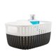 Simplify 2-Tone Decorative Small Plastic Storage Basket in Black ...