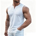 Men's Tshirts Ndbuld Summer Men's Solid Color Sports Waistcoat Top With ...