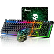 onn. 4-PC Gaming Starter Kit with LED Keyboard, Programmable Mouse ...