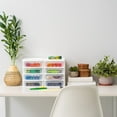 Iris Usa Mini Plastic Storage Desk Top 4 Drawer Compact Desktop