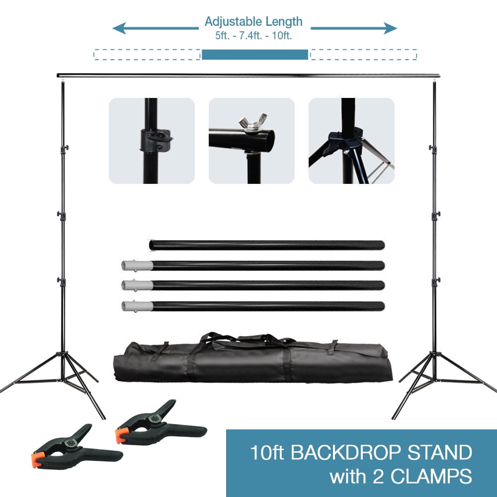 LS Photography 10 ft Adjustable Background Support Stand Photo Video ...