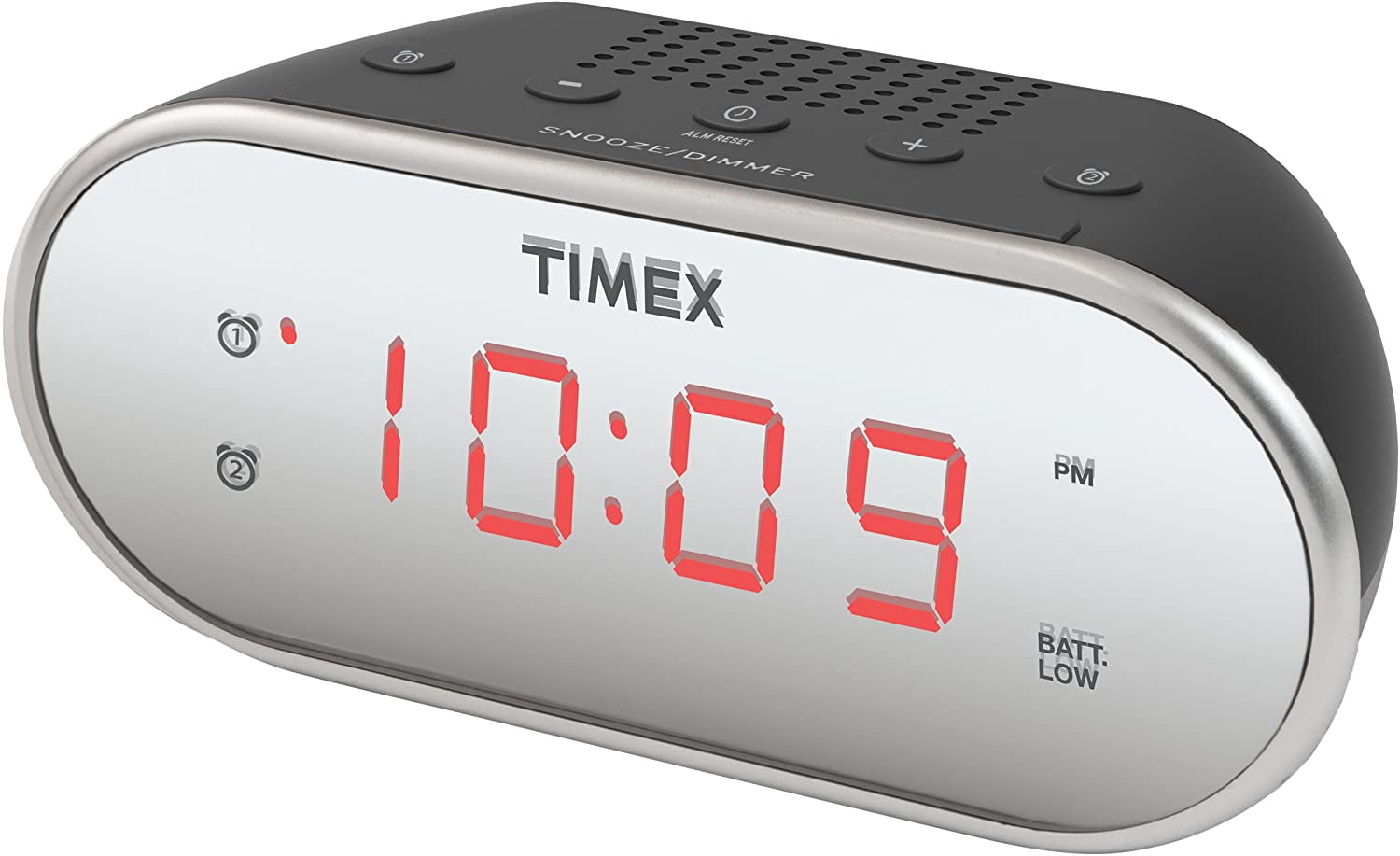 Timex T124B Dual Alarm Clock With 0 7 Red Display Radio Black Timex T124B Dual Alarm Clock With 0 7 Red Display Radio Black