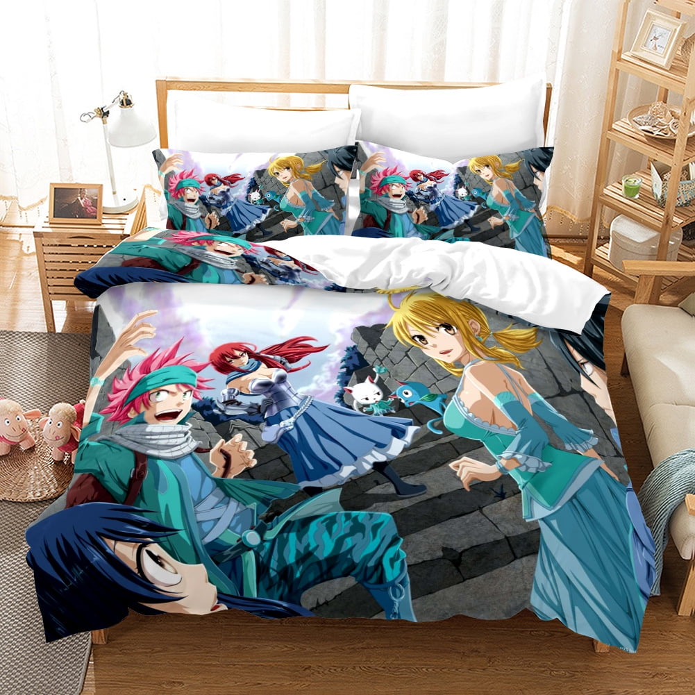 Anime One Piece Luffy Twin Size Bedding Bed Set for Room Decor Kawaii ...