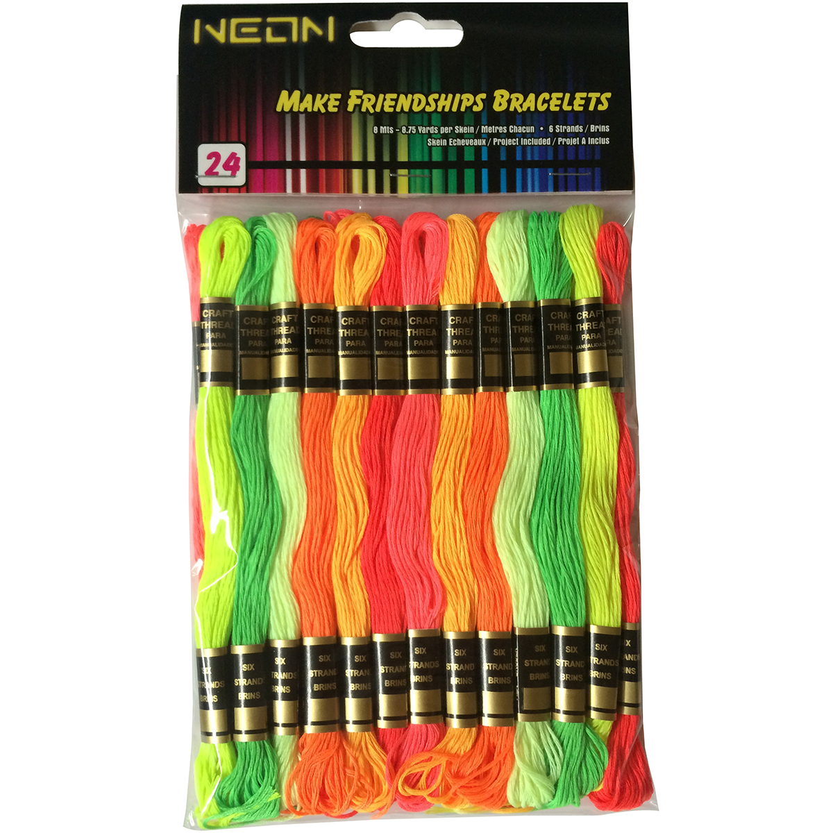 Craft Thread Pack 8.75yd 24/Pkg-Neon | Walmart Canada