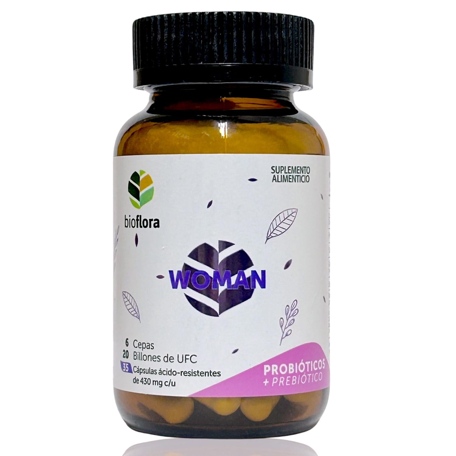 Probioticos Prebióticos Bioflora Mujer 35 cápsulas veganas | Bodega Aurrera en línea