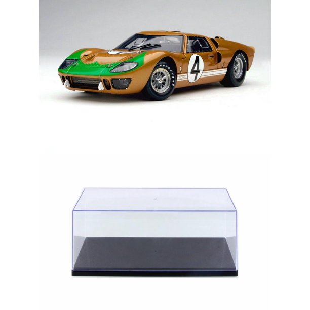 Diecast Car w/Display Case - 1966 Ford GT-40 MK II Le Mans #4, Gold ...