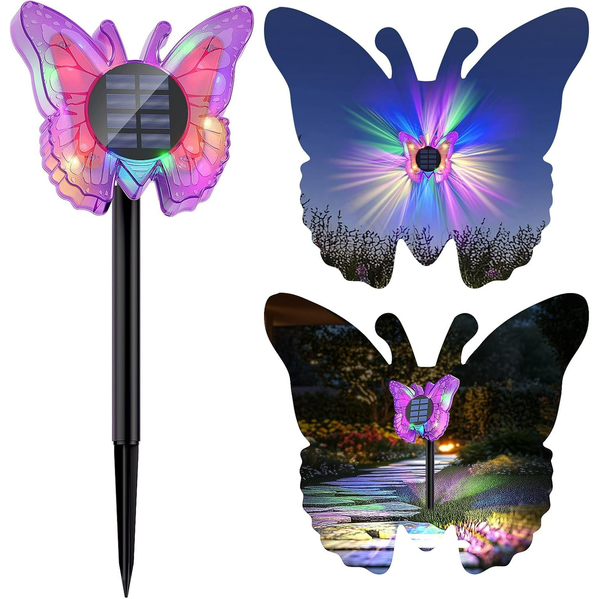 Click here for Siabc-Solar Garden Lights - Upgraded Solar Butterf... prices