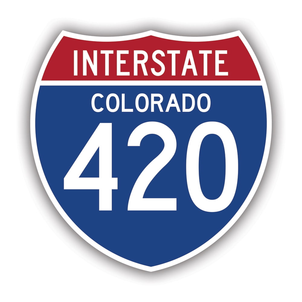 Colorado Interstate 420 Sign Sticker Decal - Self Adhesive Vinyl ...