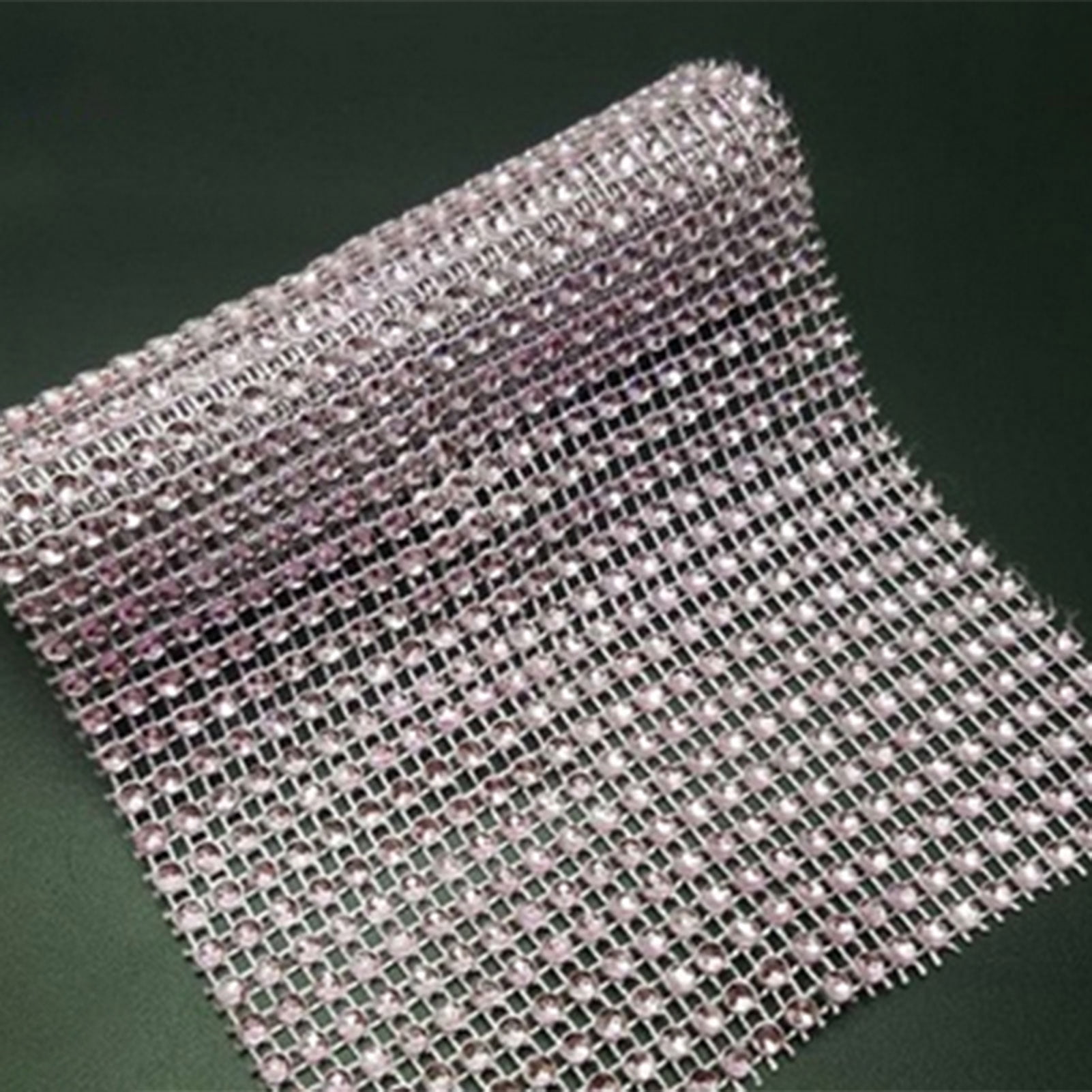 Yoone 1 Yard Sparkle Rhinestone Plastic Ribbon Roll Mesh Wrap Wedding ...