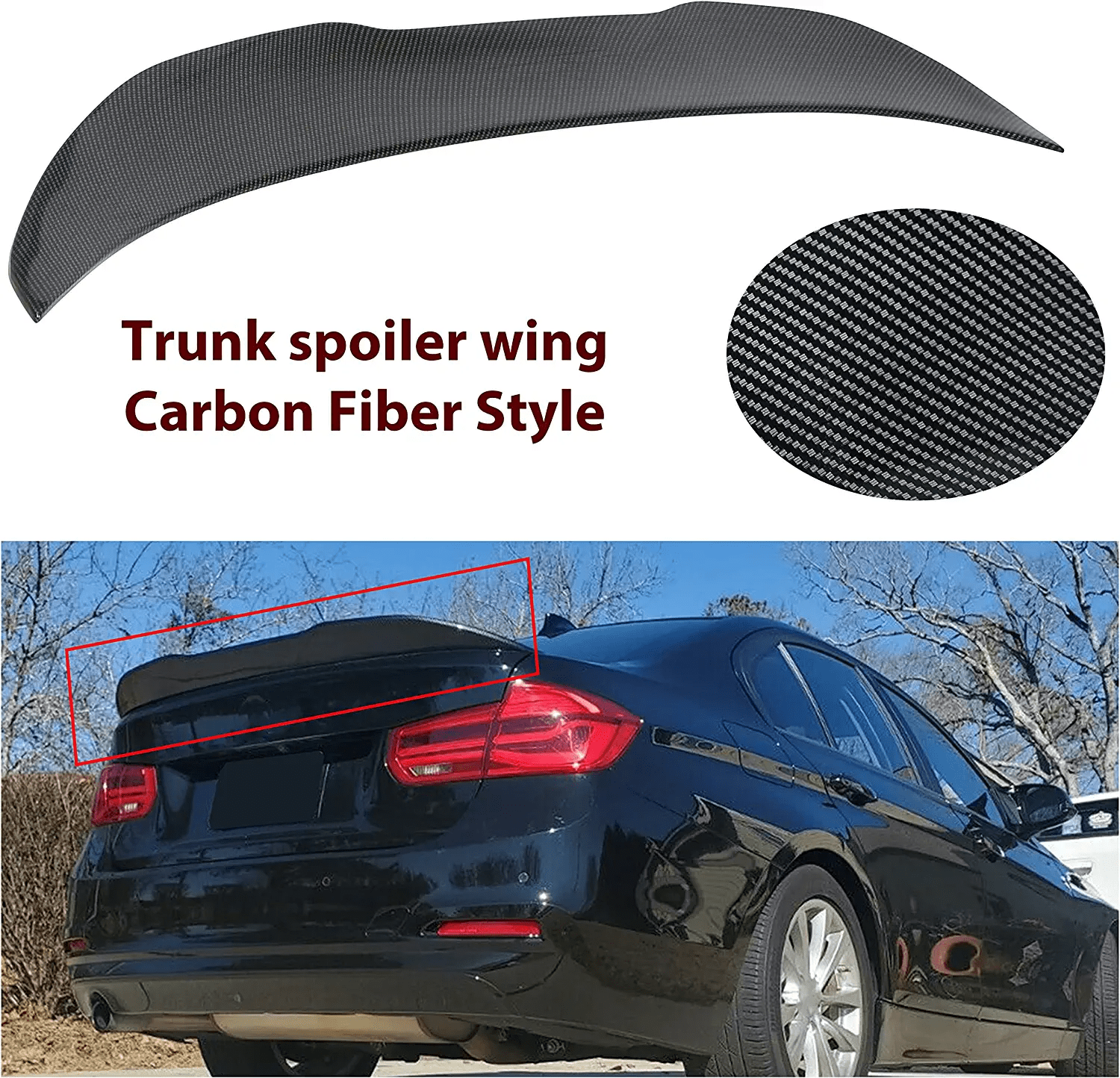 Kojem Rear Trunk Spoiler Wing for 2014-2019 BMW F80 M3 & 2012-2019 F30 ...