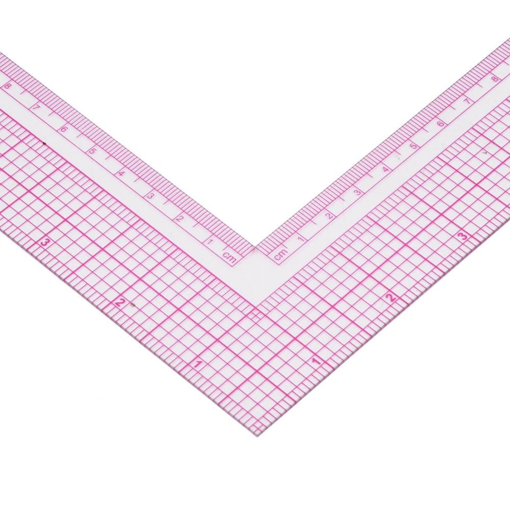 Herwey Plastic L-Square Shape Ruler French Curve Sewing Measure ...