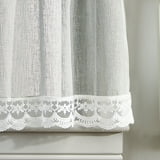 CHF Delicate Lace Valance & Tier Set Grey, 55" x 36", Adult - Walmart.com