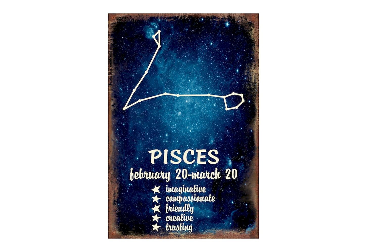 "Pisces" Metal Sign - Walmart.com