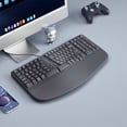 BOW Ergonomic Wired Keyboard and Mouse Combo, Full-Size USB Set with ...