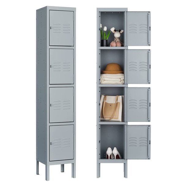 STANI 4-Tier Metal Locker Steel Employees Lockers for Office, Metal ...