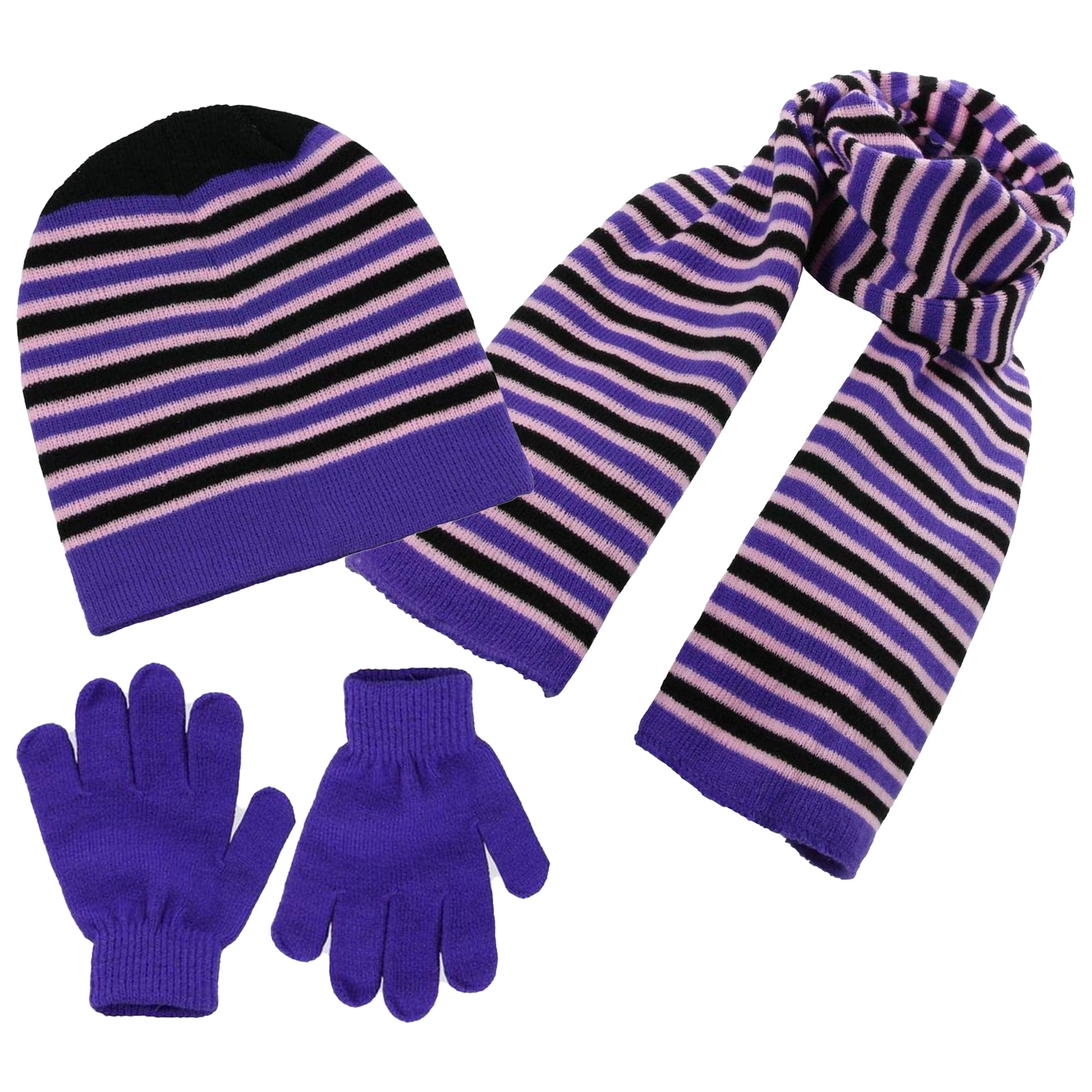 Swak Girls Hat,Scarf & Glove Set-Kids Cold Weather Winter Accessories ...