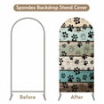 6FT Arch Backdrop Covers, Sage Green Brown Paw Prints Wedding Arch ...
