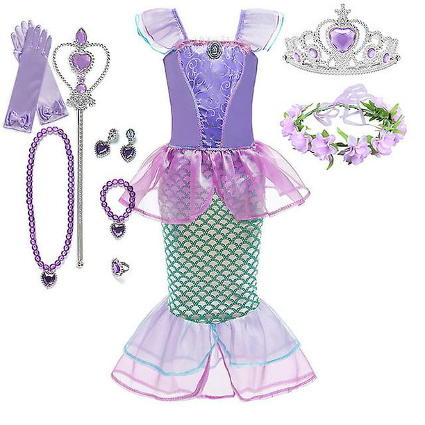 Disney Little Mermaid Ariel Princess Costume Kids Dress For Girls ...