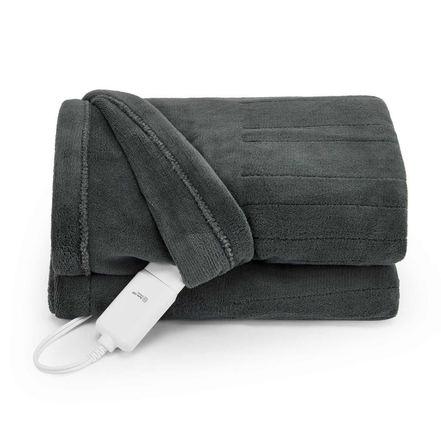 Sunbeam Throw Poseidon Blue Microplush  4 Heat Settings  4-Hour Auto Shut-Off  Electric Heated Blanket  50 X 60