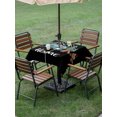 Camper Square Outdoor Tablecloth with Umbrella Hole Home Mountain Pine ...