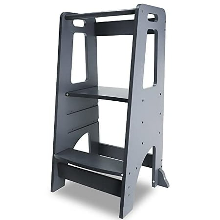 Step Ladder, CXRYLZ Kids Kitchen Step Stool with Adjustable Standing ...