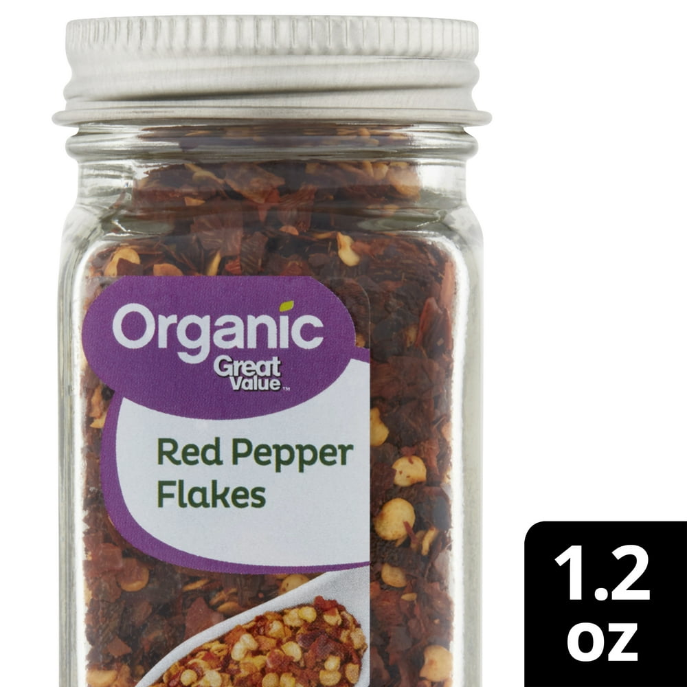 Great Value Organic Red Pepper Flakes, 1.2 oz - Walmart.com - Walmart.com