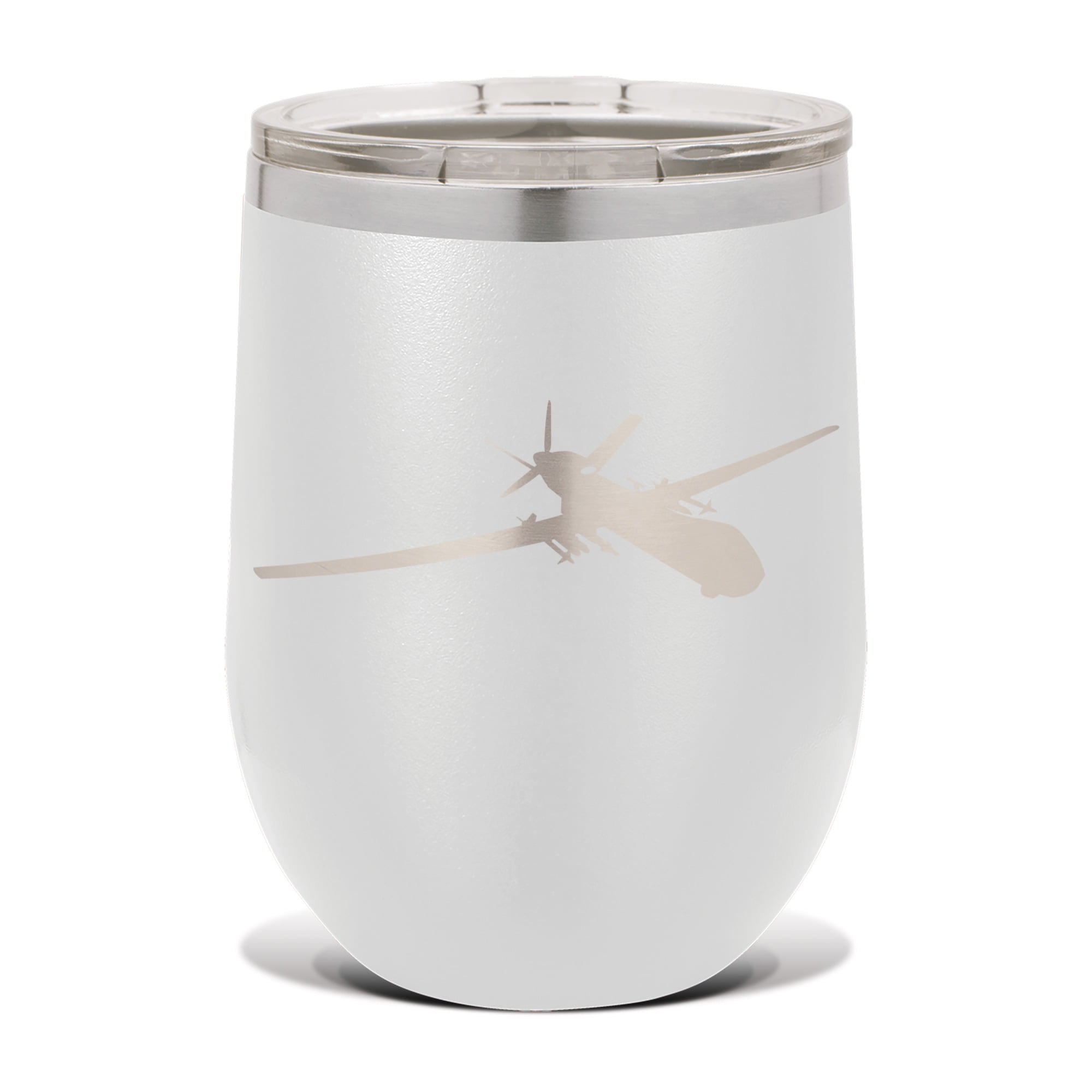 MQ-9 Reaper Wine Tumbler 12 oz - Laser Engraved - Polar Camel ...