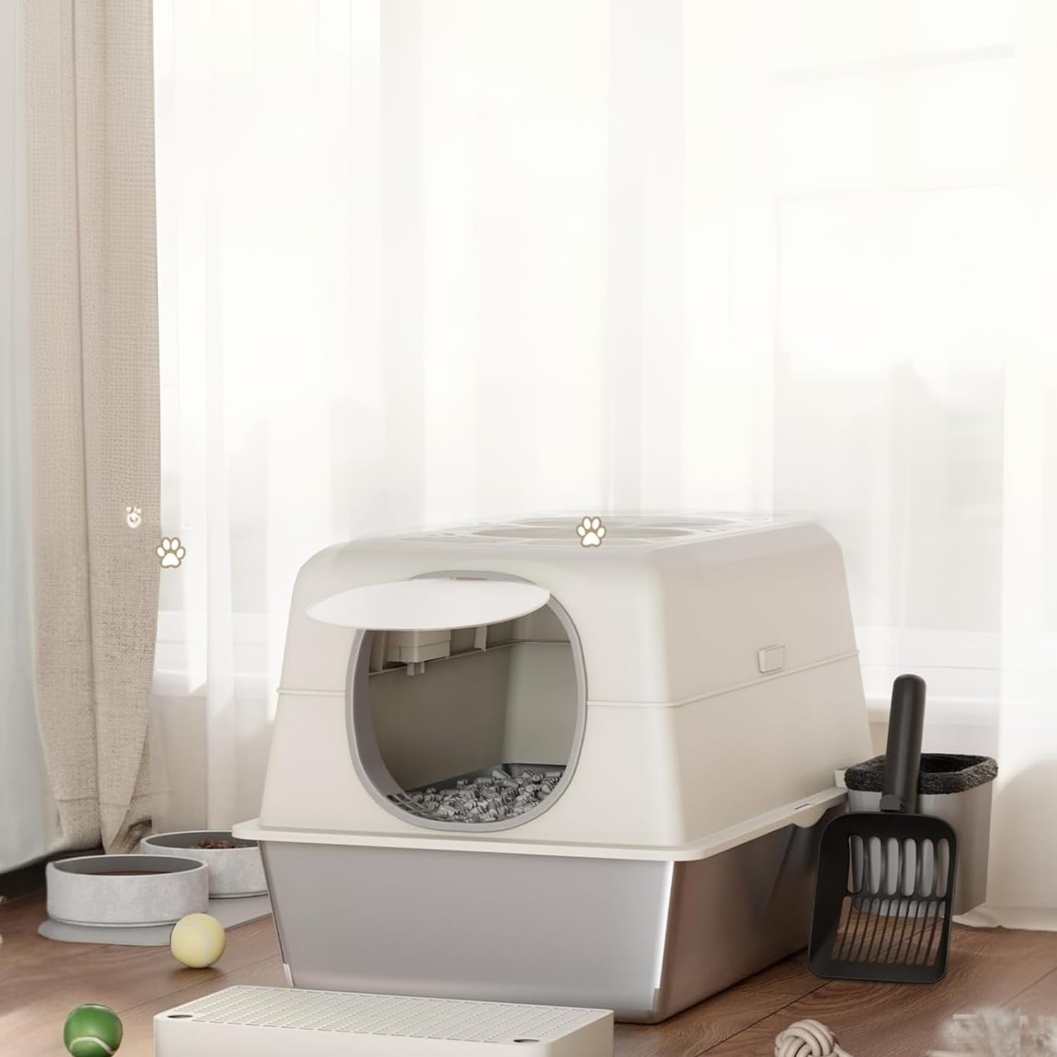 Click here for Yodolla Extra Large Enclosed Stainless Steel Cat L... prices