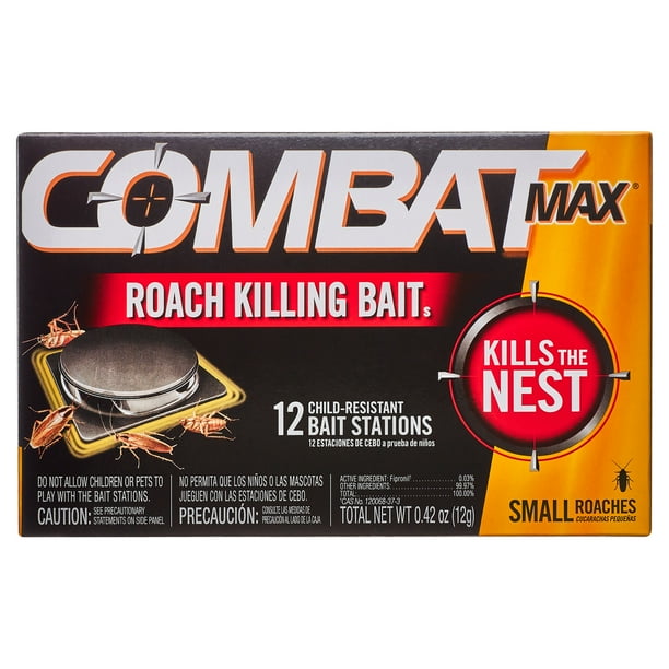Combat Max Roach Killing Bait, Small Roach Bait Station, 12 Count ...