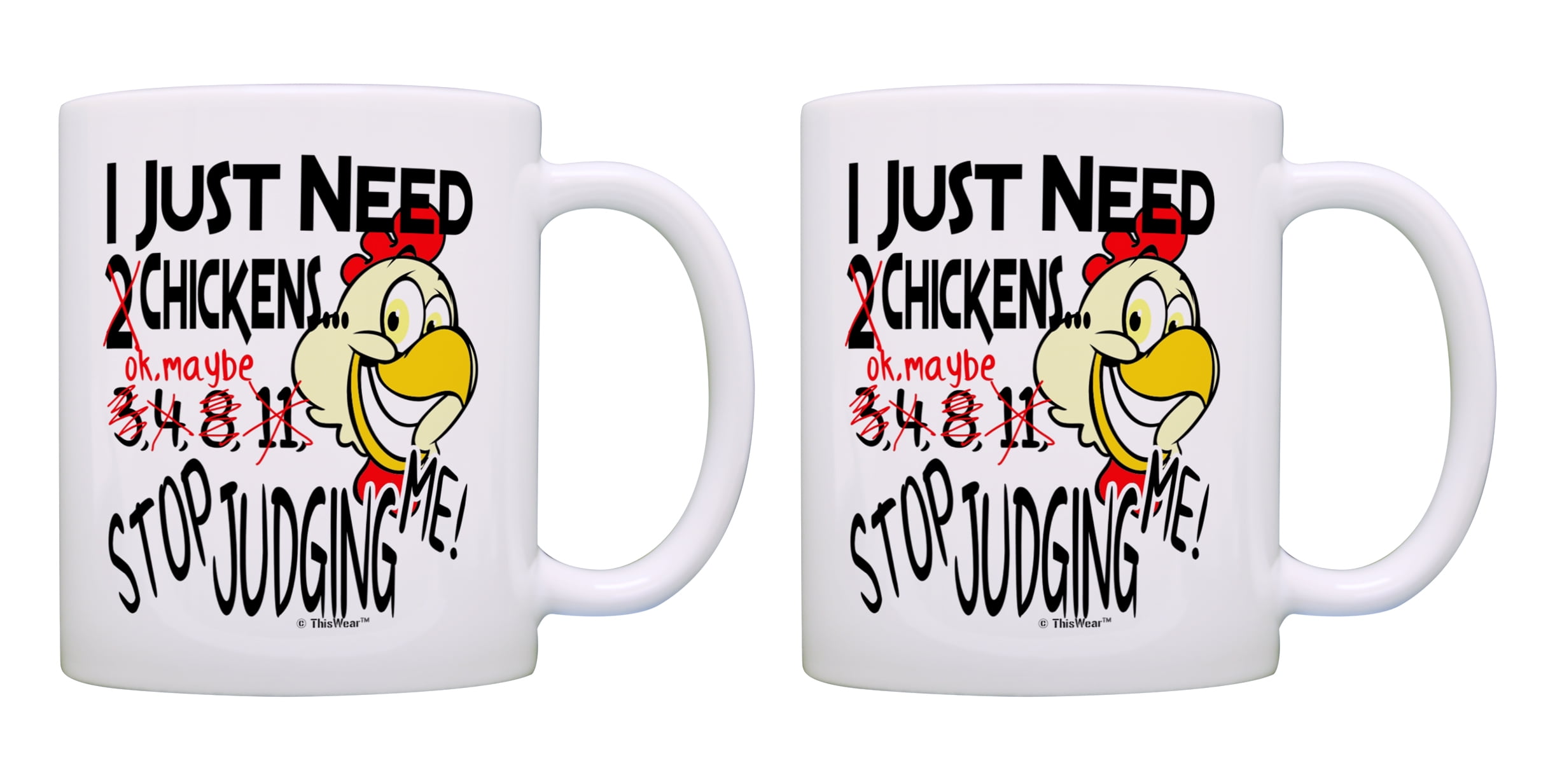 ThisWear Chicken Gift Set I Just Need Chickens Stop Judging Me Chicken ...